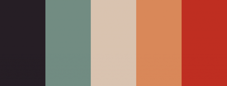 Boho color palettes with hex codes - Aesthetic Color Palette