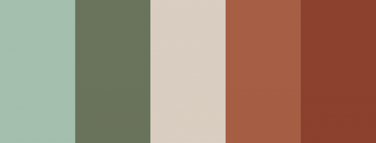 Boho color palettes with hex codes - Aesthetic Color Palette