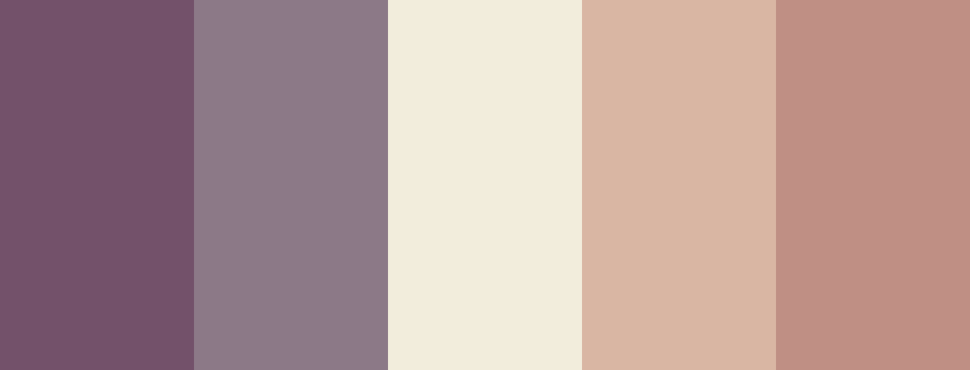 Boho color palettes with hex codes - Aesthetic Color Palette