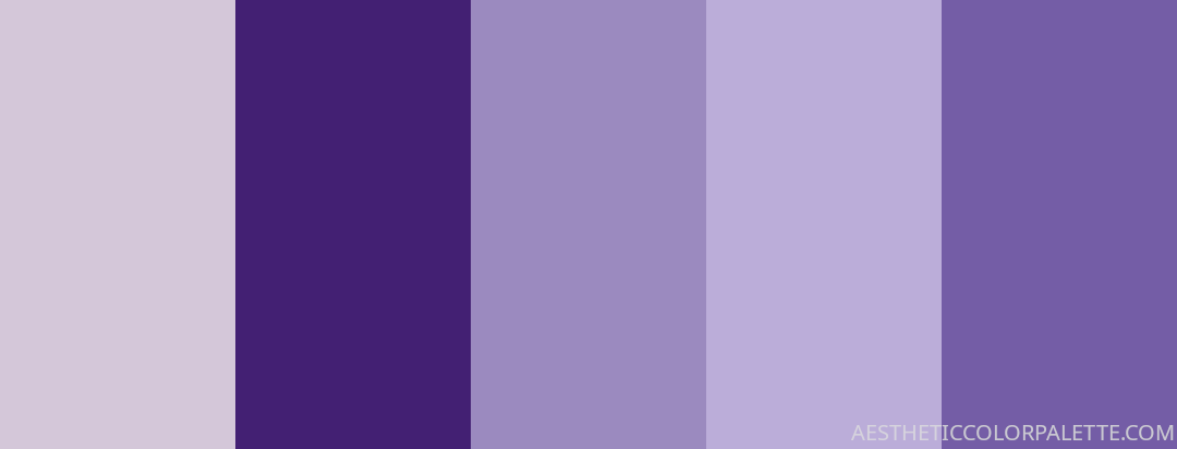 light purple color palette - Aesthetic Color Palette