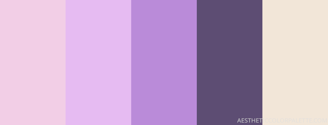 light purple color palette - Aesthetic Color Palette