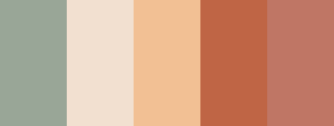 Boho rainbow color palette - Aesthetic Color Palette
