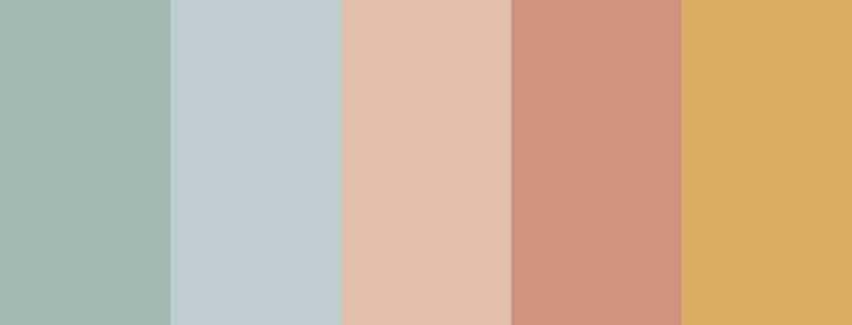 Boho rainbow color palette - Aesthetic Color Palette