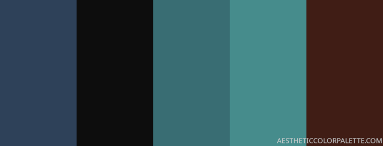 15 Blue Black Color Palettes - Aesthetic Color Palette