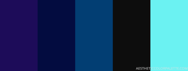 15 Blue Black Color Palettes - Aesthetic Color Palette