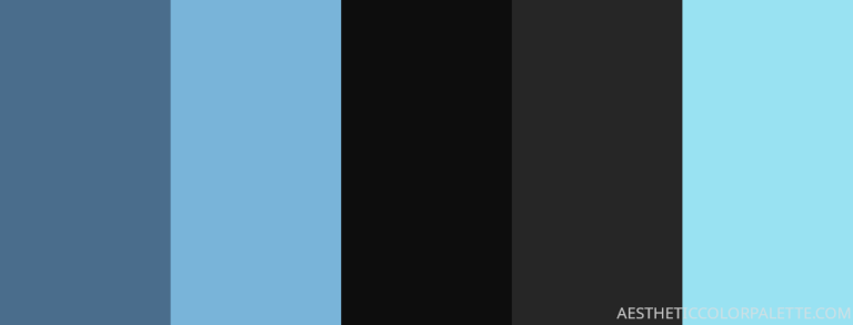 15 Blue Black Color Palettes - Aesthetic Color Palette