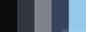15 Blue Black Color Palettes - Aesthetic Color Palette