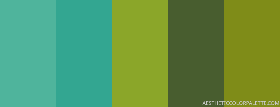 21 Blue-Green Color Palettes - Aesthetic Color Palette