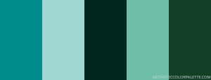 21 Blue-Green Color Palettes - Aesthetic Color Palette
