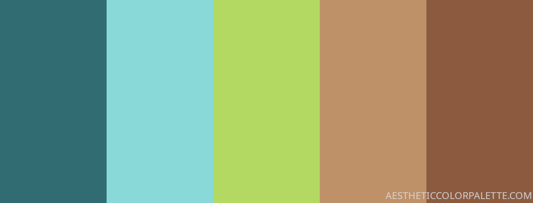 21 Blue-Green Color Palettes - Aesthetic Color Palette