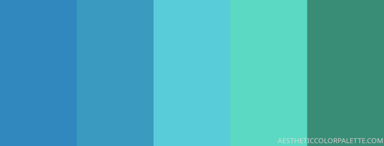 21 Blue-Green Color Palettes - Aesthetic Color Palette