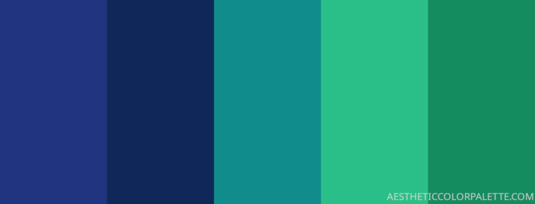 21 Blue-Green Color Palettes - Aesthetic Color Palette