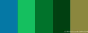 21 Blue-Green Color Palettes - Aesthetic Color Palette