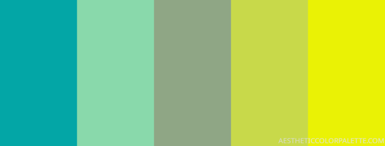 21 Blue-Green Color Palettes - Aesthetic Color Palette