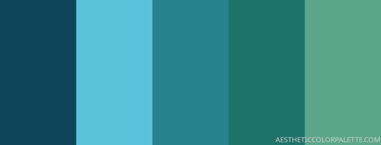 21 Blue-Green Color Palettes - Aesthetic Color Palette