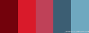 22 Blue & Red Color Palettes - Aesthetic Color Palette