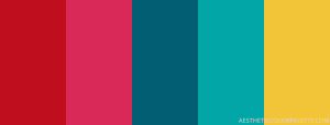 22 Blue & Red Color Palettes - Aesthetic Color Palette