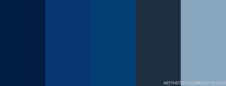 20 Dark Blue Color Palettes for Designing - Aesthetic Color Palette