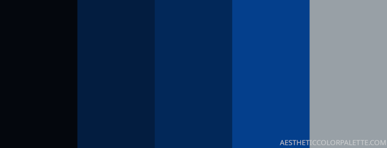 20 Dark Blue Color Palettes for Designing - Aesthetic Color Palette