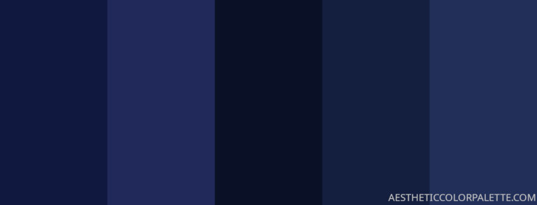 20 Dark Blue Color Palettes for Designing - Aesthetic Color Palette