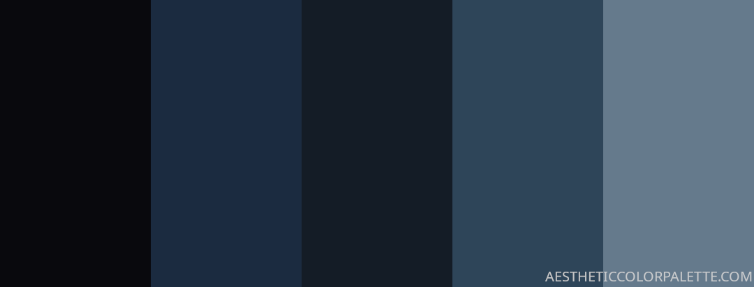20 Dark Blue Color Palettes for Designing - Aesthetic Color Palette
