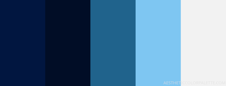 33 Elegant Blue Color Palettes - Aesthetic Color Palette