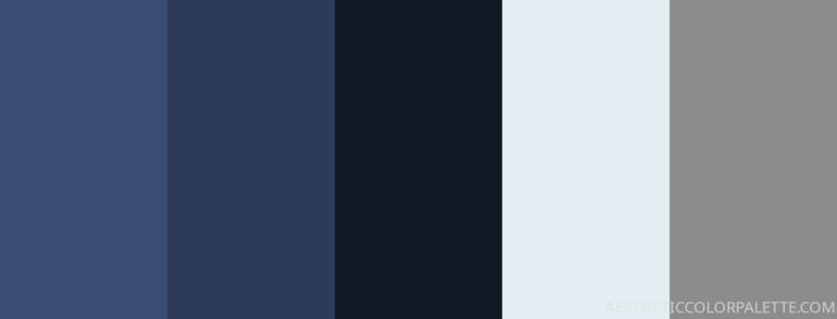 33 Elegant Blue Color Palettes - Aesthetic Color Palette