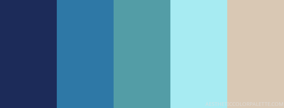 33 Elegant Blue Color Palettes - Aesthetic Color Palette