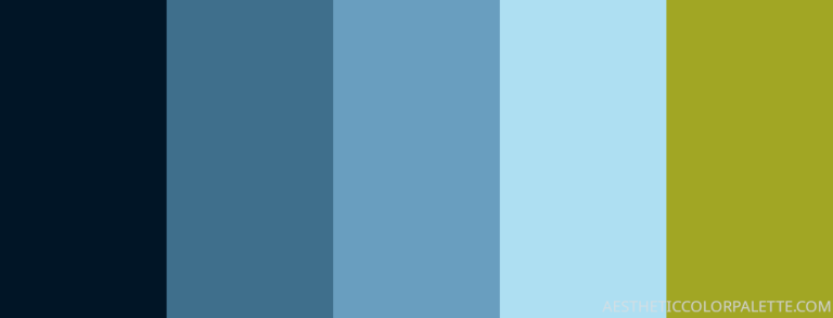 33 Elegant Blue Color Palettes - Aesthetic Color Palette