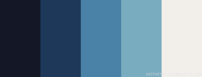 Ink Blue Color Palettes: 21 Must-See Ideas - Aesthetic Color Palette