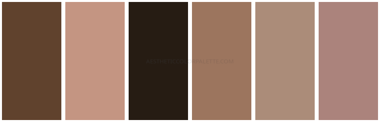 Brown Aesthetic Color Palettes - Aesthetic Color Palette