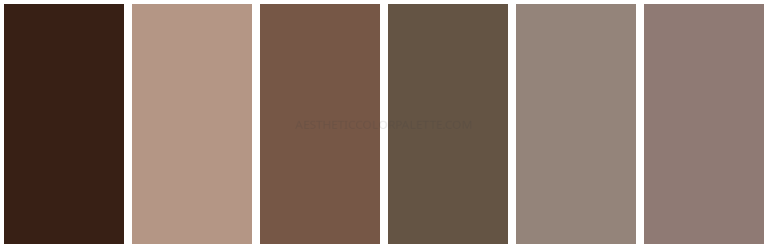 Brown Aesthetic Color Palettes - Aesthetic Color Palette
