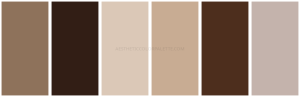 Brown Aesthetic Color Palettes - Aesthetic Color Palette