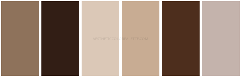 Brown Aesthetic Color Palettes - Aesthetic Color Palette