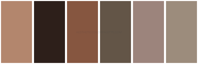 Brown Aesthetic Color Palettes - Aesthetic Color Palette