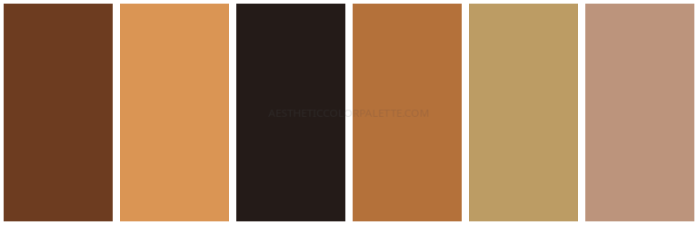 Brown Aesthetic Color Palettes - Aesthetic Color Palette