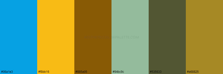 Yellow Blue Color Palettes - Aesthetic Color Palette