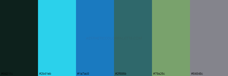 Peacock Blue Color Palettes - Aesthetic Color Palette