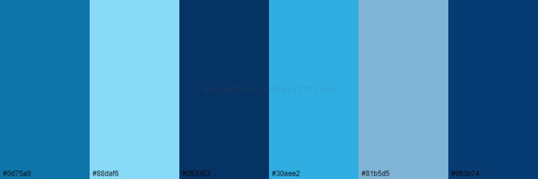 Ocean Blue Color Palettes - Aesthetic Color Palette