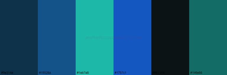 Green Blue Color Palettes - Aesthetic Color Palette