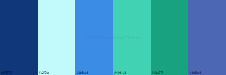 Green Blue Color Palettes - Aesthetic Color Palette