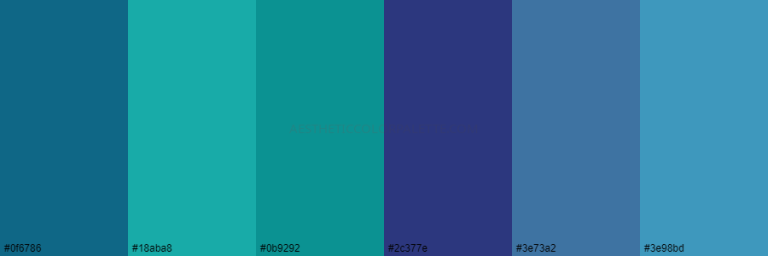 Green Blue Color Palettes - Aesthetic Color Palette