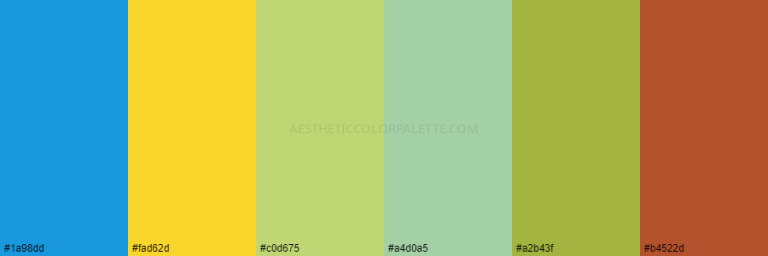 Yellow Blue Color Palettes - Aesthetic Color Palette