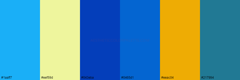 Yellow Blue Color Palettes - Aesthetic Color Palette