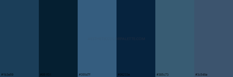Blue Color Palettes - Aesthetic Color Palette