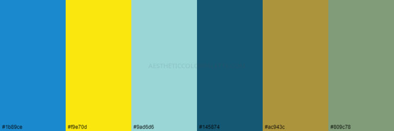 Yellow Blue Color Palettes - Aesthetic Color Palette
