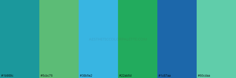 Green Blue Color Palettes - Aesthetic Color Palette
