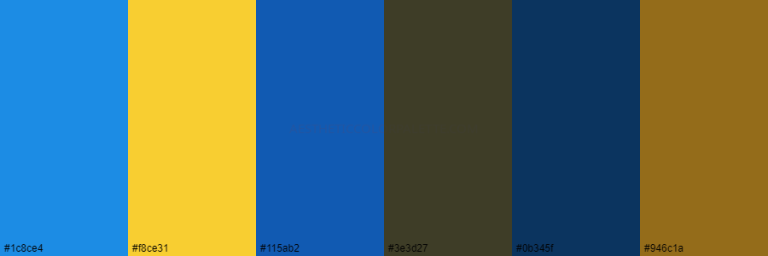 Yellow Blue Color Palettes - Aesthetic Color Palette