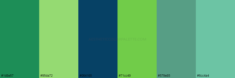 Green Blue Color Palettes - Aesthetic Color Palette