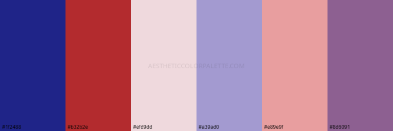 Red Blue Color Palettes - Aesthetic Color Palette